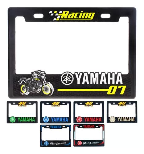 Marco Portaplaca Moto Plastico Impreso Placa Grande Yamaha Mercadolibre