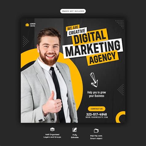 Free PSD Digital Marketing Agency And Corporate Social Media Post