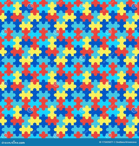 Puzzle Seamless Pattern Stock Vector Illustration Of Design 173435071