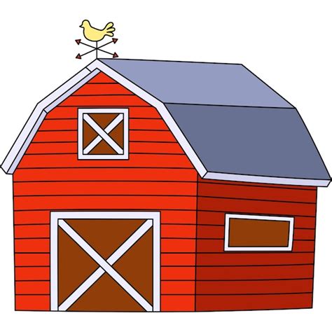Ilustração de clipart colorida de desenho animado de fazenda Vetor