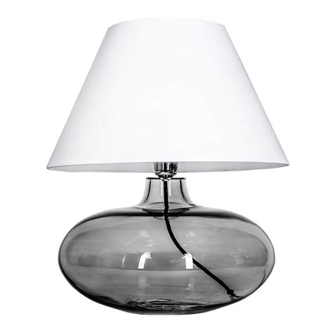 Lampa stołowa Stockholm Black 4concepts szklana szara podstawa