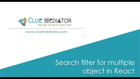 search filter for multiple objects in react filtering an array with multiple values youtube