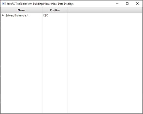 JavaFX TreeTableView Building Hierarchical Data Displays