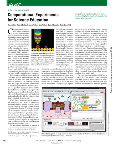 pdf computational experiments for science education