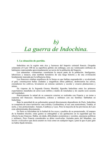 B La Guerra De Indochina