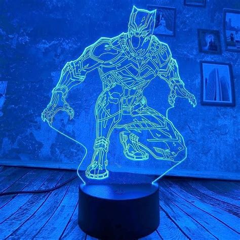 Magasin de mode en ligne Produits de qualité 3D LED Black Panther