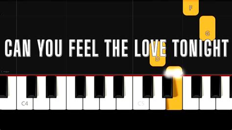 Elton John Can You Feel The Love Tonight Beginner Piano Tutorial