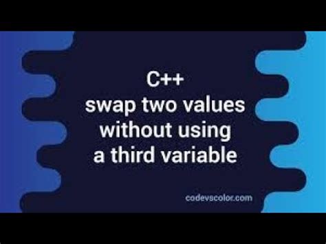 Write A Program That Inputs Two Numbers Swaps These Value Without Using