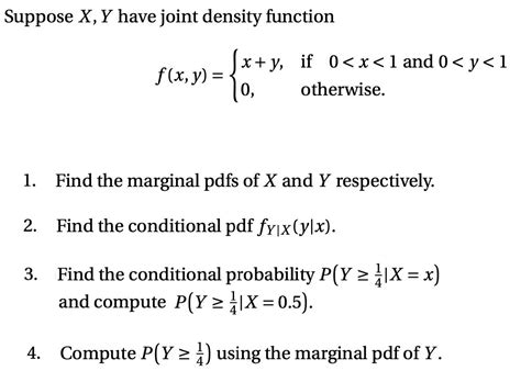solved suppose x y have joint density function f x y
