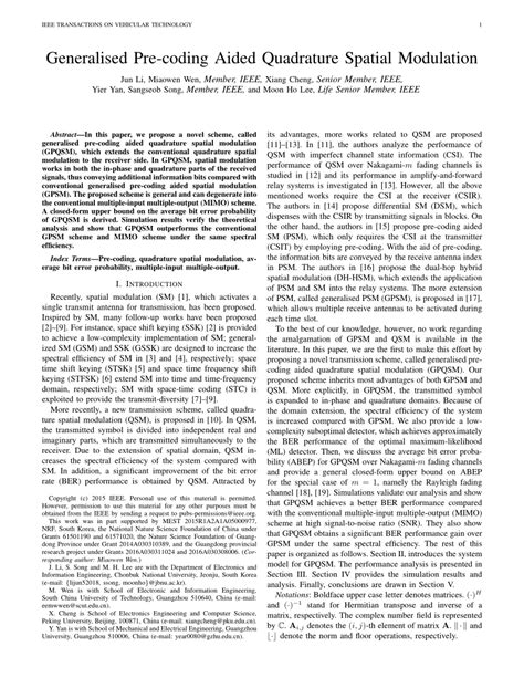 pdf generalised pre coding aided quadrature spatial modulation
