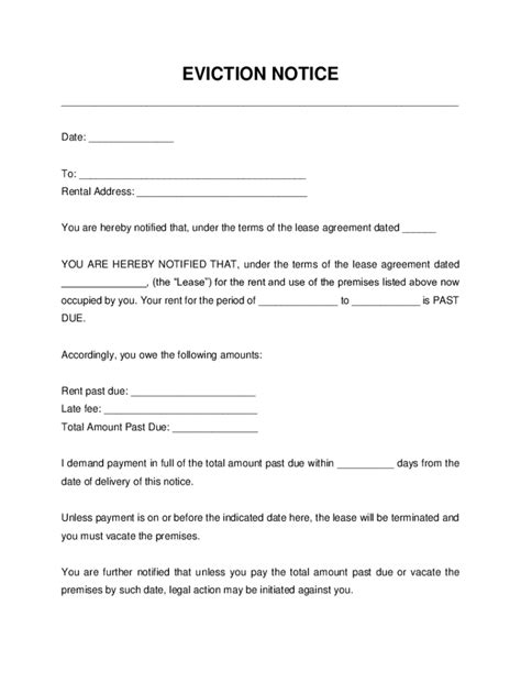 Fillable Online Eviction Check List Termination Of Rental Agreement Fax