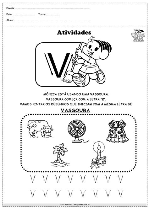 Atividades A Letra V Turma Da Monica The Best Porn Website