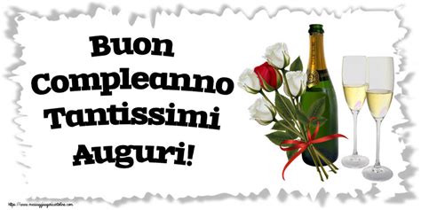 Cartoline Di Compleanno Buon Compleanno Tantissimi Auguri Rose
