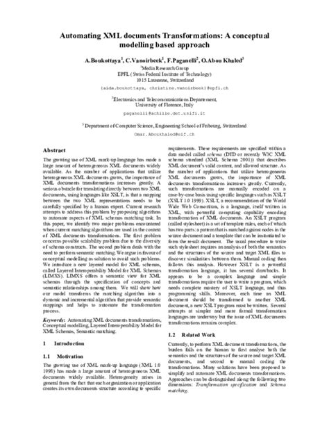 pdf automating xml document transformations a conceptual modelling