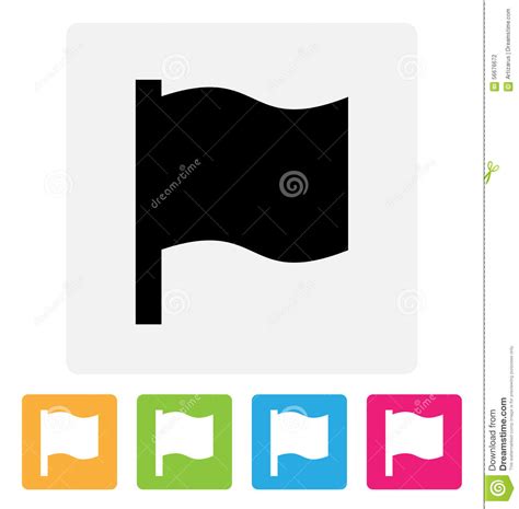 Icono De La Bandera Que Agita Ilustración del Vector Ilustración de