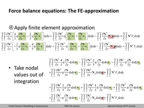 finite element modelling in geosciences fem in 2d for viscous materials introduction to finite