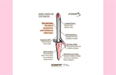 Cachos Definidos E Soltos Modelador Da Taiff Rose Bivolt Meu