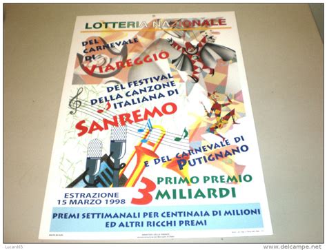 Biglietti Della Lotteria LOTTERIA NAZIONALE DEL CARNEVALE DI