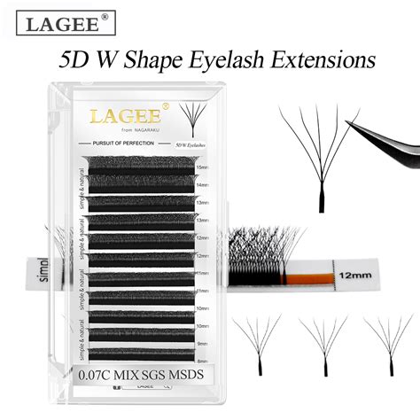 Nagaraku D W Shape Big Bundle Eyelash Extension Mega Volume Premade