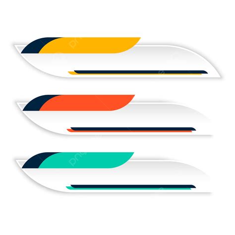Title Lower Thirds Vector Art PNG Modern Text Box Shape Banner Title