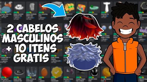 Como Pegar Cabelos Masculinos E Mais Itens Gr Tis No Roblox Itens