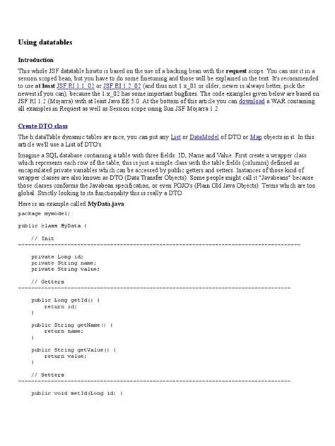 balaus jsftable pdf boolean data type java server faces