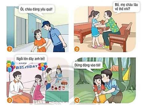 1 Trao đổi về những nguy cơ bị xâm hại tình dục trong các tranh sau 2