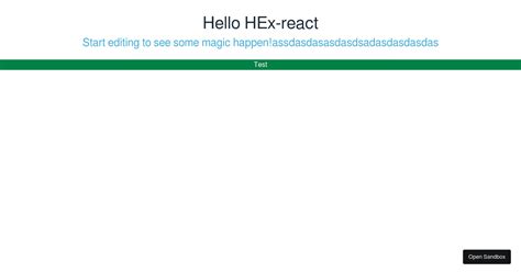 Hello HEx React Forked Codesandbox