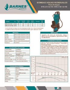Ficha tecnica NTE 2 5 1 2 110 OK WDM PUMPS México