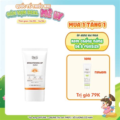 Kem Chống Nắng Dưỡng Sáng Da Nâng Tông Tự Nhiên Kiểm Soát Dầu Dr G B