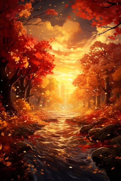 La Naturaleza En Llamas Al Estilo Del Anime Foto Gratis