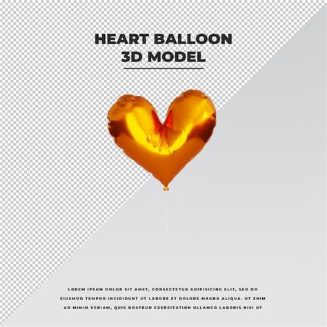 Premium Psd Heart Balloon