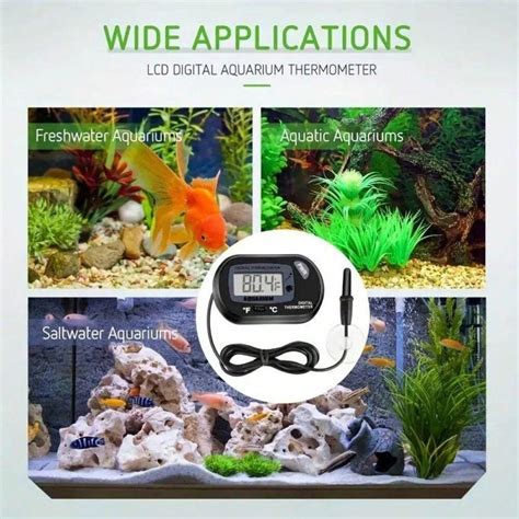 Termómetro digital LCD para acuario termómetro de pecera con sonda