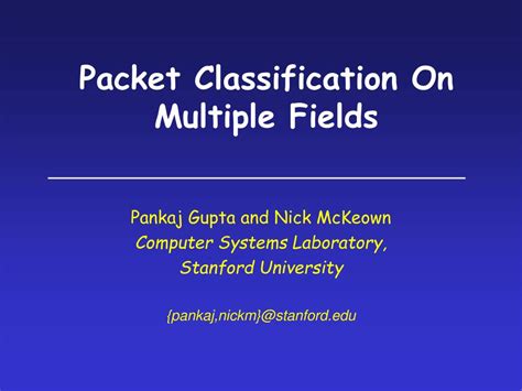 ppt packet classification on multiple fields powerpoint presentation id 3659162