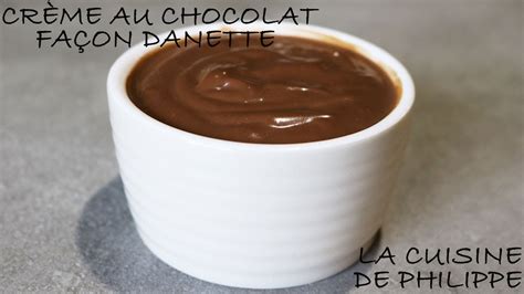 Crème au chocolat façon danette YouTube