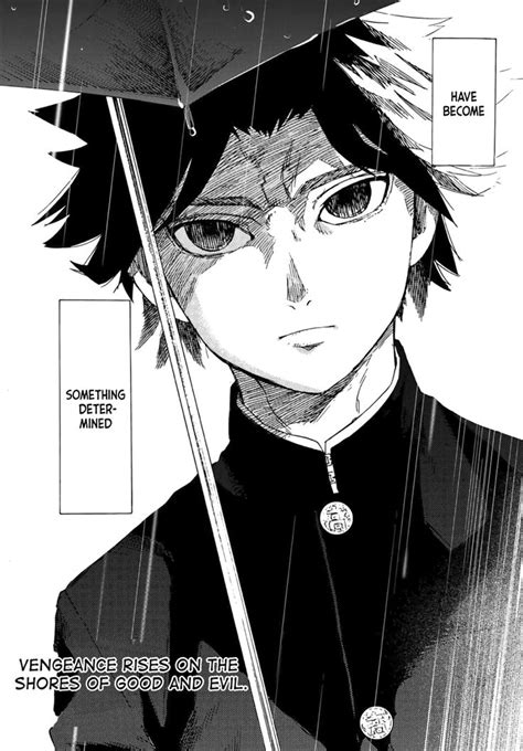 An Anime Character Holding An Umbrella In The Rain With Words Above It