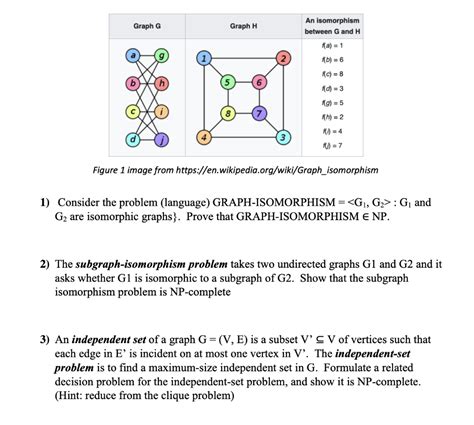 1 consider the problem language graph isomorphism