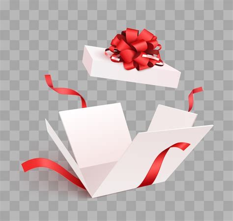Caja de regalo abierta con explosión de explosión de confeti aislado
