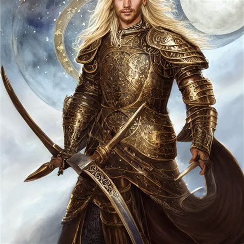 Portrait Of A Blonde Haired Male Cleric D D Fantasy Stable Diffusion