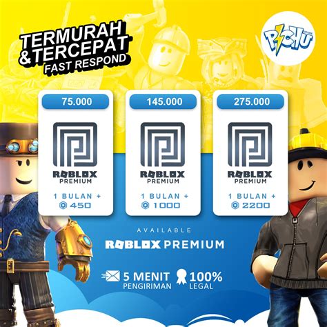 Jual Robux Premium Roblox Pichustore Vcgamers