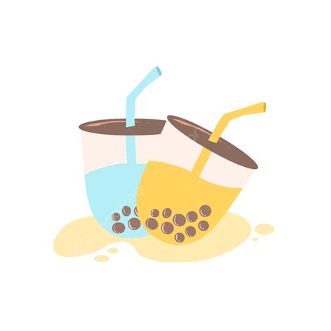 Boba Logo Boba Bubble Tea Drink Boba PNG Transparent Clipart Image