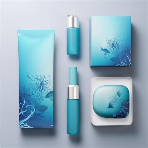 Diseño de envases minimalistas de productos cosméticos Foto Premium