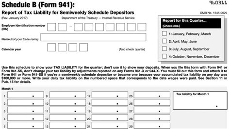 Irs Fillable Form 941 Schedule B Printable Forms Free Online
