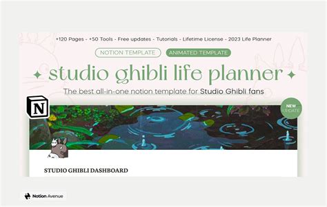 22 Stunning Anime Studio Ghibli Notion Templates Resources