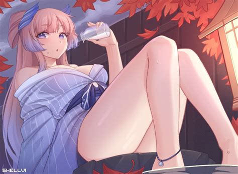 Sangonomiya Kokomi Genshin Impact Drawn By Shellvi Danbooru