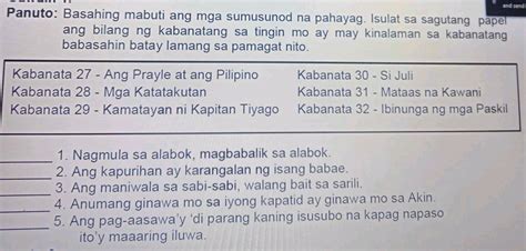 Panuto Basahing Mabuti Ang Mga Sumusunod Na StudyX
