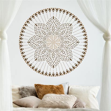 Mandala Wall Stencil Radiance Large Reuseable Template Etsy UK