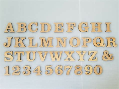 Laser Cut Alphabet 1 8 Inch Thick Wood Claredon Font Etsy