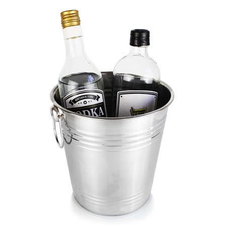 Balde de Gelo 5 Litros Inox Alças Bartender Store Seu Portal de