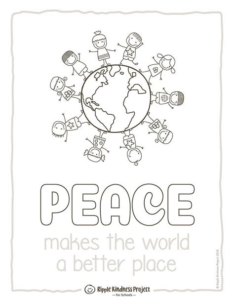 World Peace Day Coloring Pages Sketch Coloring Page